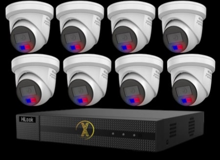 HiLook 6MP Acusense 8 Camera , 8CH NVR Kit – ACDC All in one Camera with Colour Deterrance ...