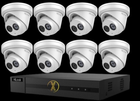 HiLook 6MP Acusense 8CH CCTV Kit – 8 x IP Turret Cameras + 8CH NVR – Kommunications
